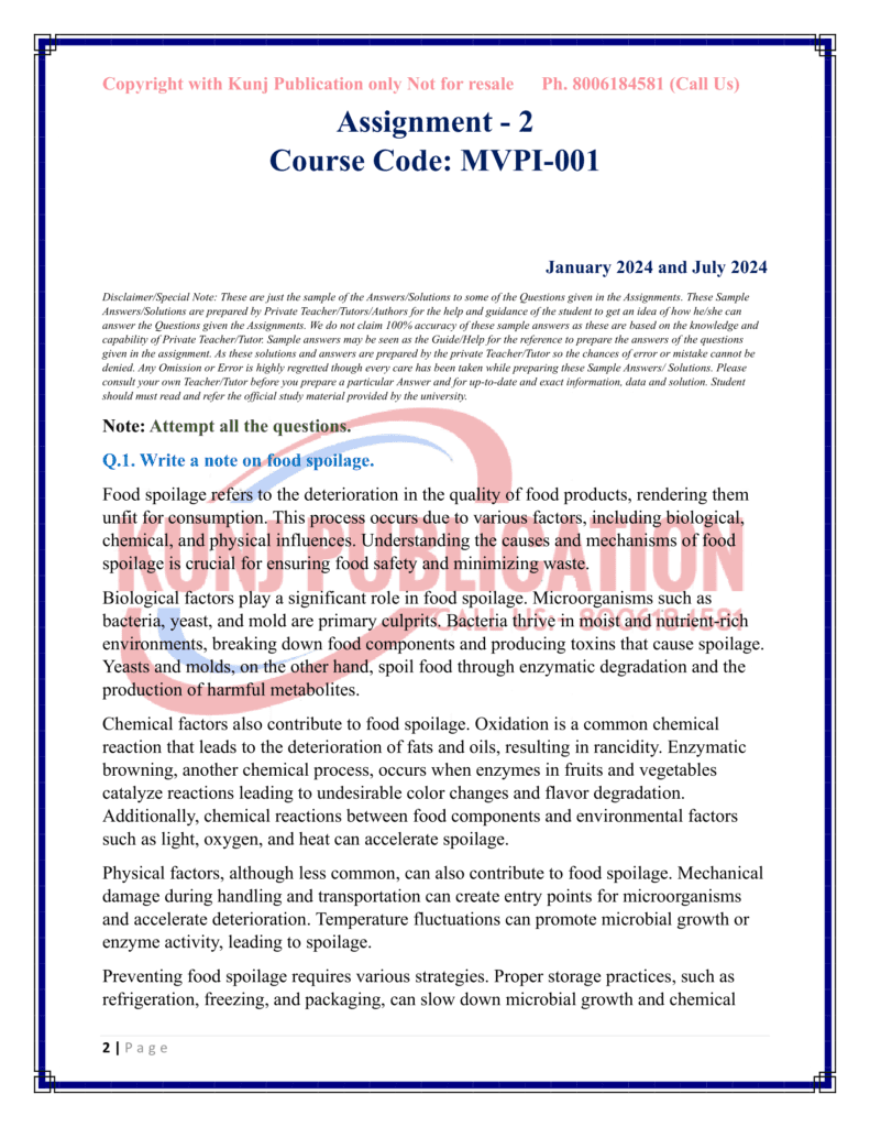 IGNOU MVPI-001 SOLVED ASSIGNMENT 2024 ENGLISH MEDIUM