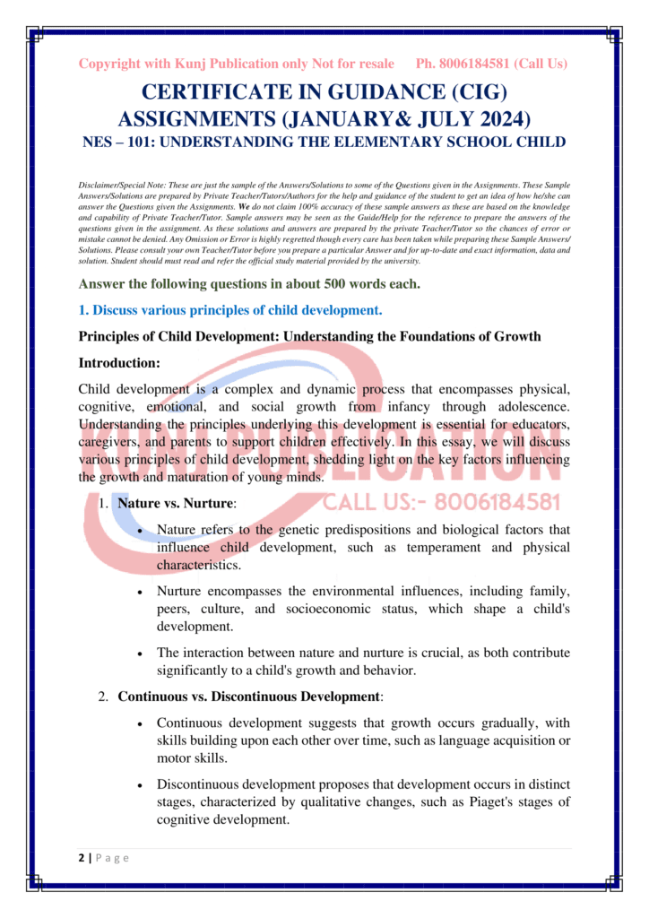 IGNOU NES-101 SOLVED ASSIGNMENT JAN-JULY 2024 ENGLISH MEDIUM