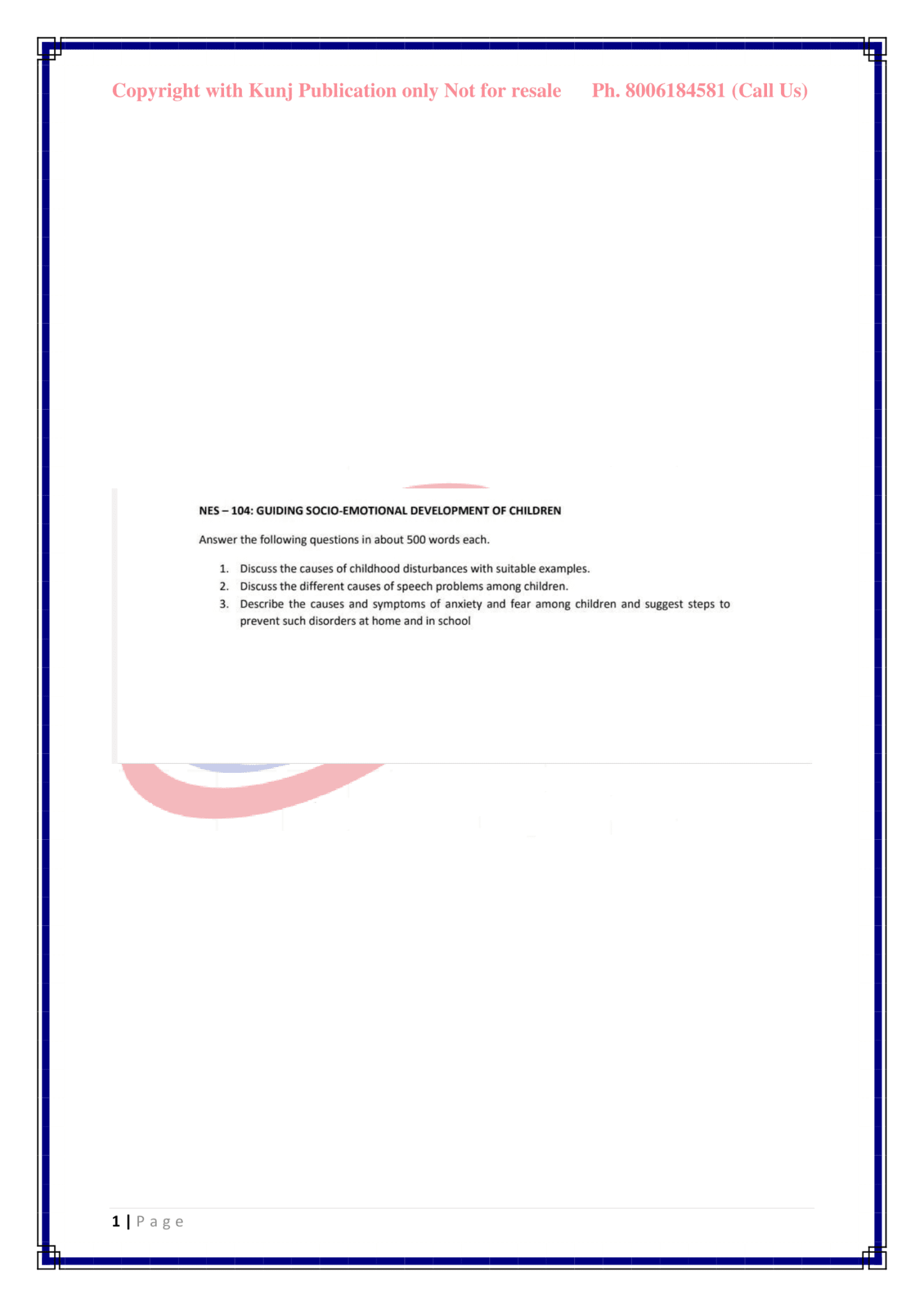 IGNOU NES-104 SOLVED ASSIGNMENT JAN-JULY 2024 ENGLISH MEDIUM