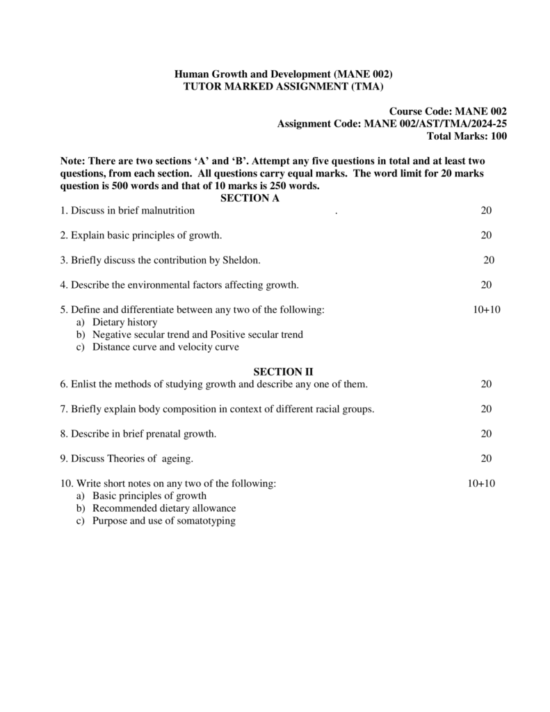 IGNOU MANE–002 SOLVED ASSIGNMENT 2024-25 ENGLISH MEDIUM