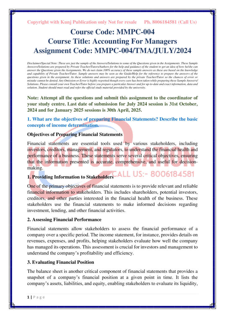 IGNOU MMPC-004 SOLVED ASSIGNMENT JULY 2024 ENGLISH MEDIUM