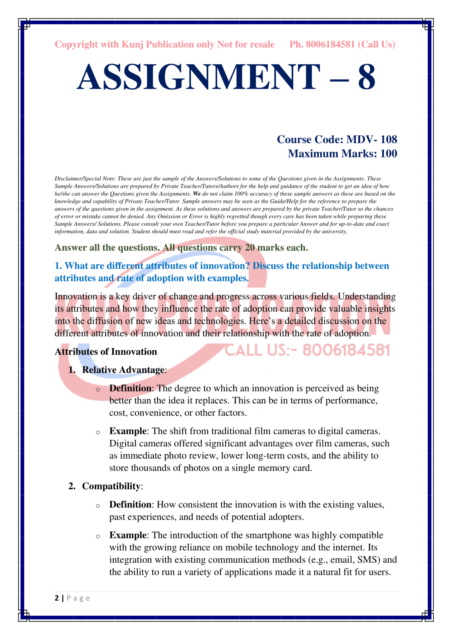 IGNOU MDV-108 SOLVED ASSIGNMENT 2024-25 ENGLISH MEDIUM