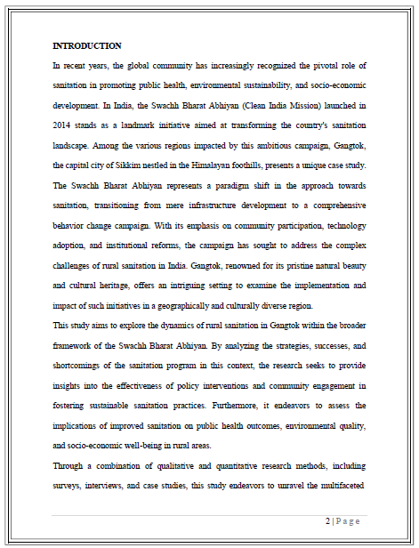 IGNOU MARD Project (MRDP-01) Synopsis/Proposal & Project Report/Dissertation