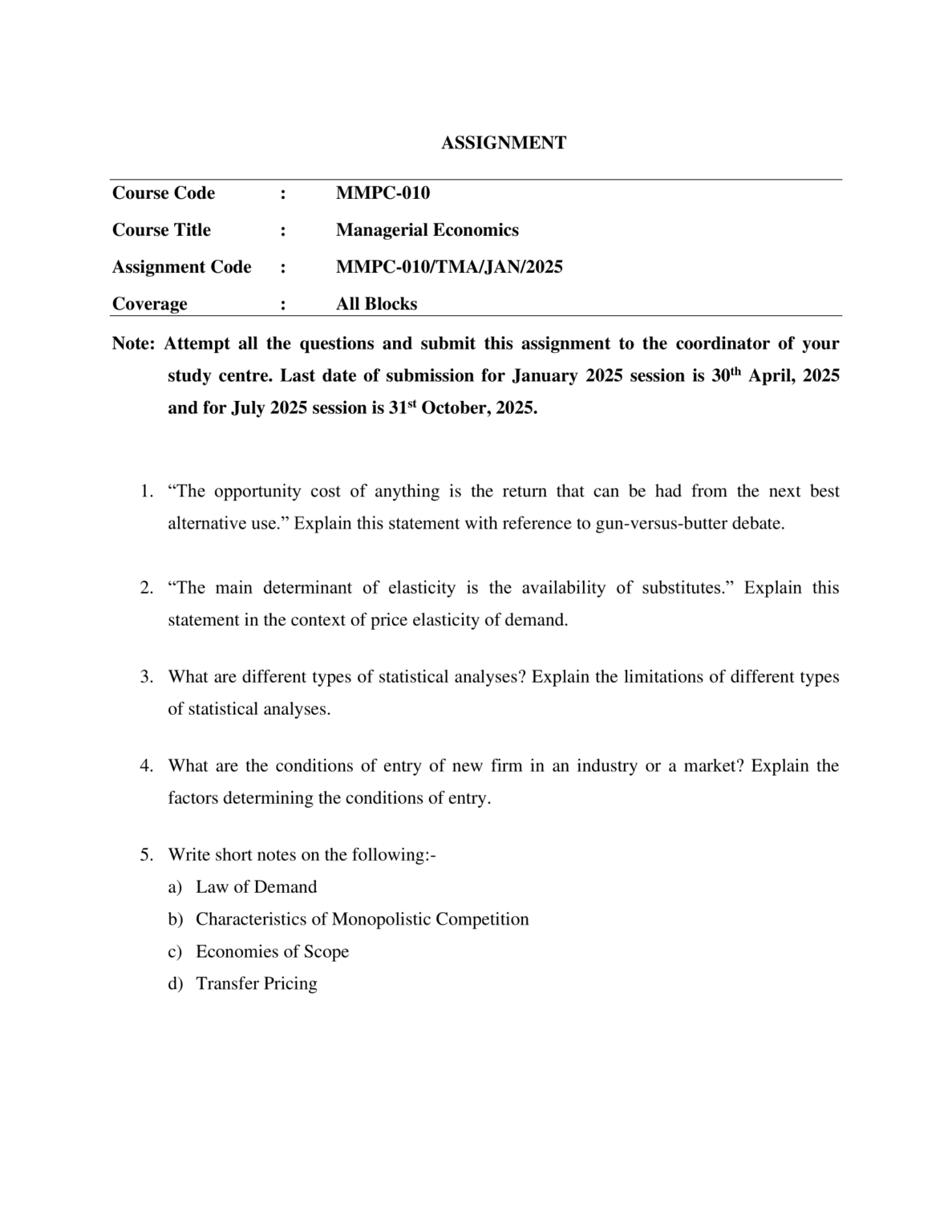 IGNOU MMPC-010 SOLVED ASSIGNMENT JANUARY 2025 ENGLISH MEDIUM