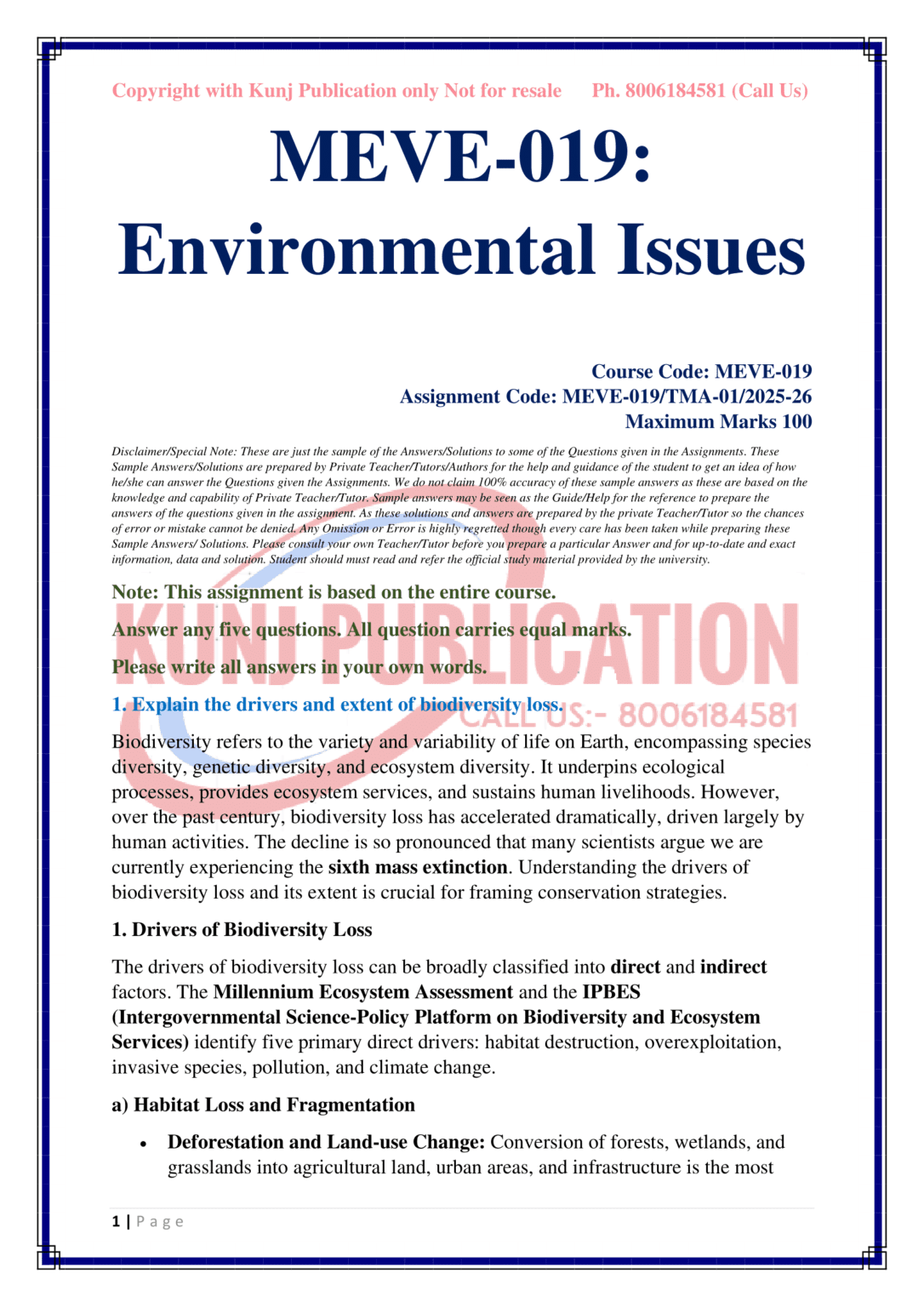 IGNOU MEVE-019 SOLVED ASSIGNMENT 2025-26 ENGLISH MEDIUM