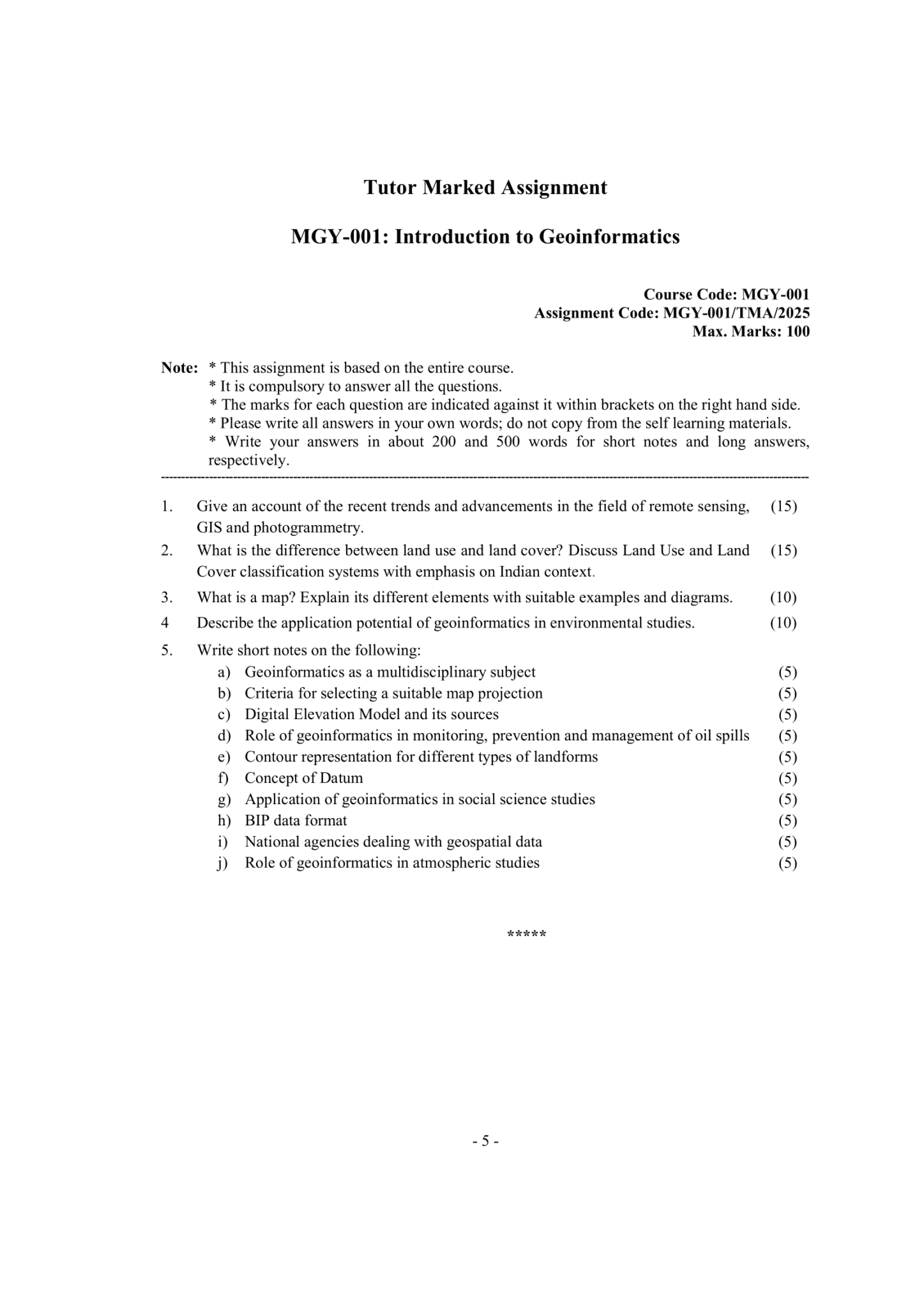 IGNOU MGY-001 SOLVED ASSIGNMENT JAN-JULY 2025 ENGLISH MEDIUM