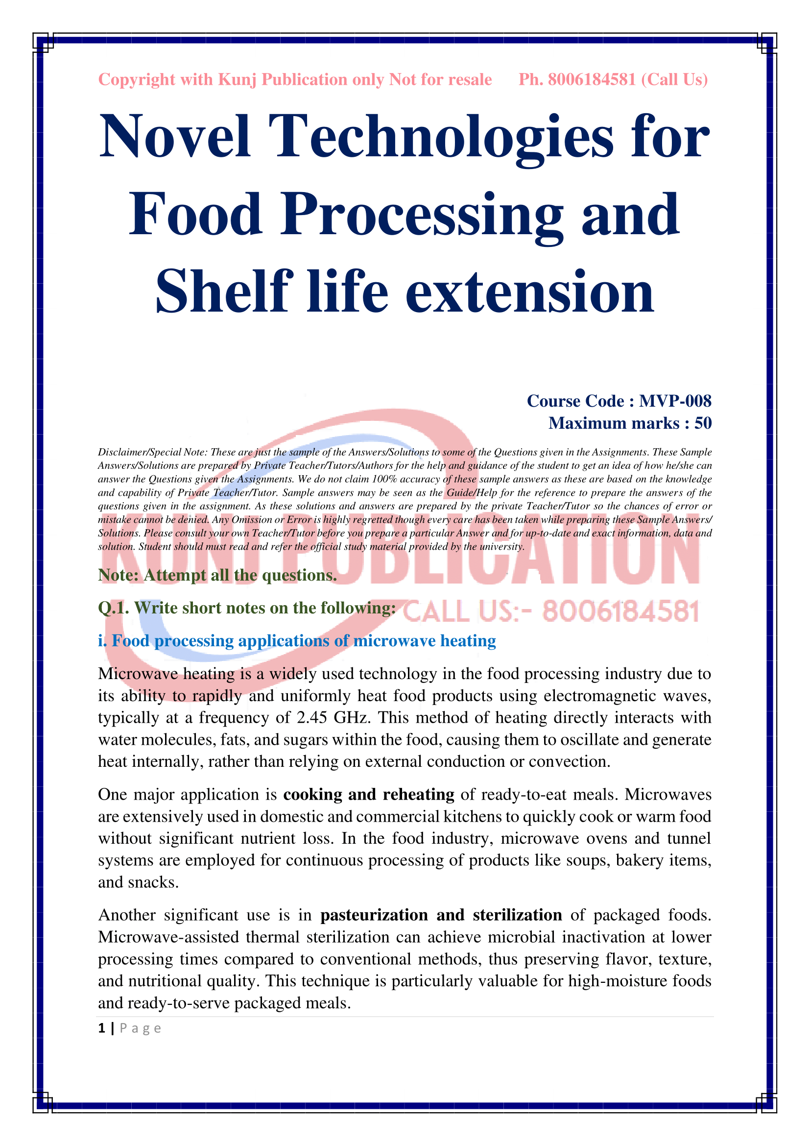 IGNOU MVP-008 SOLVED ASSIGNMENT 2025