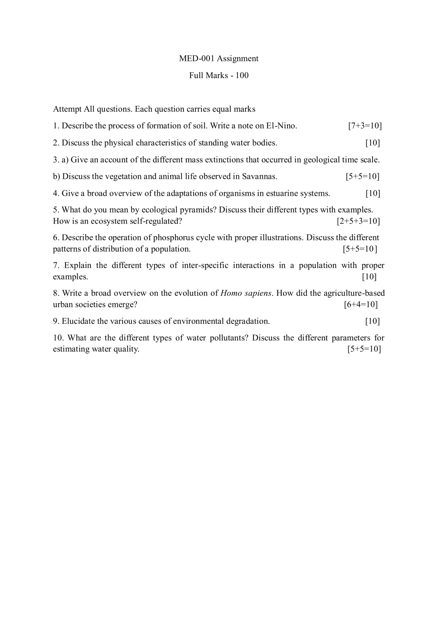 IGNOU MED-001 SOLVED ASSIGNMENT 2025 ENGLISH MEDIUM